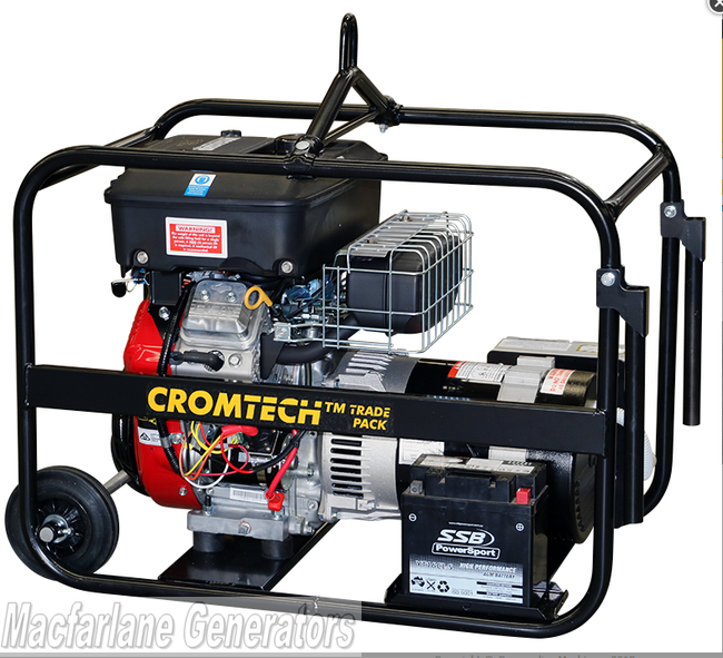 8.0kVA/kW Cromtech Trade Pack Generator - CTG100ETP / TG100BPET